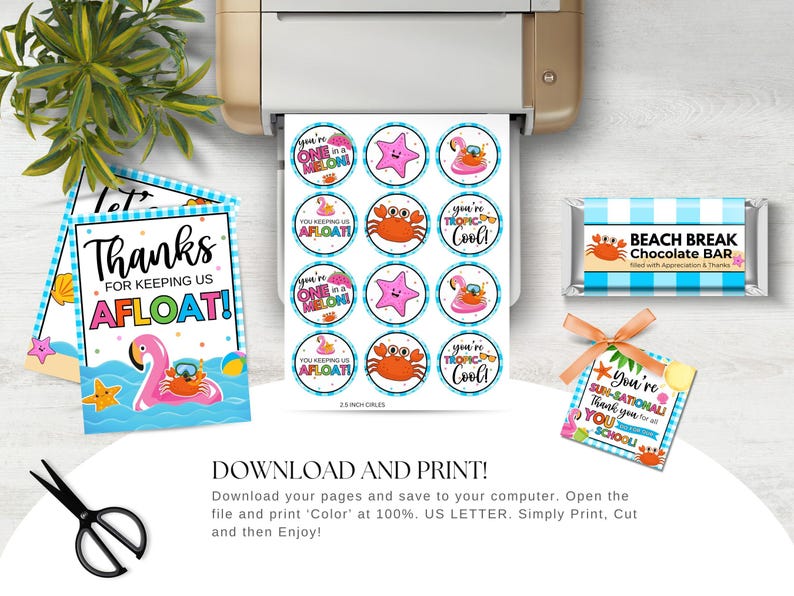 Beach Teacher Appreciation Week Bundle Theme Ideas Editable Teacher ...