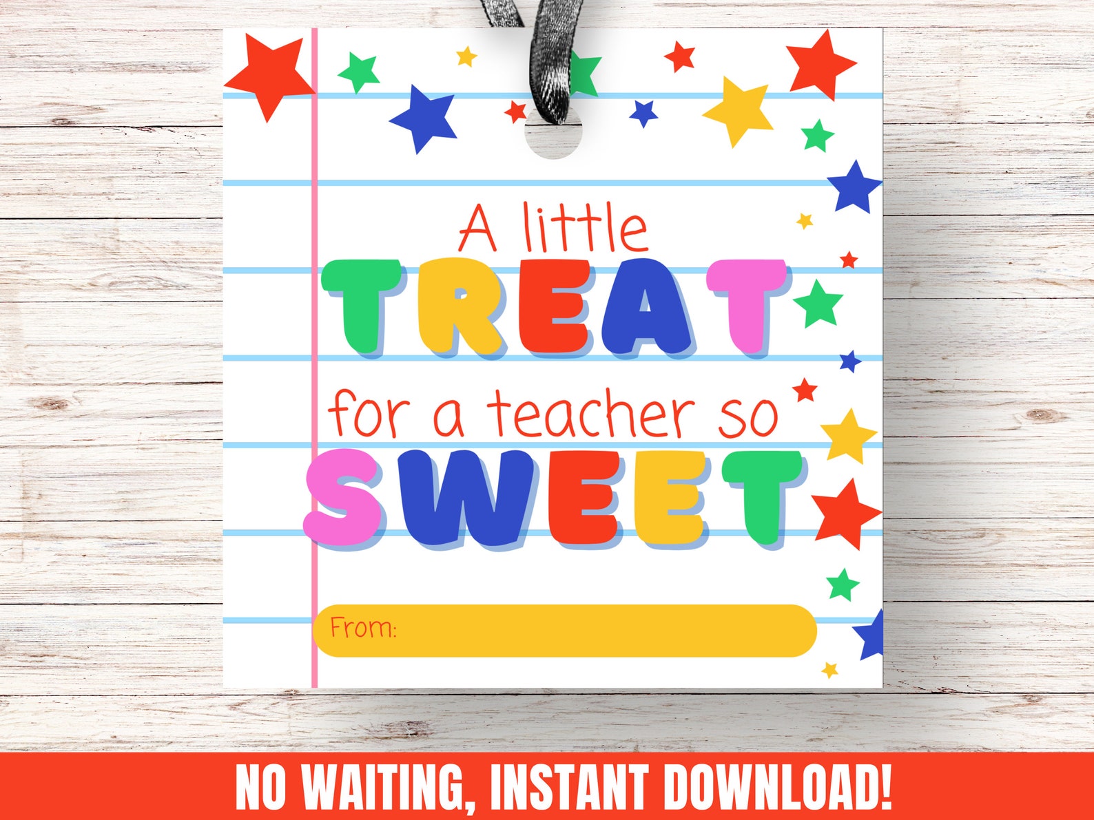 Teacher Appreciation Gift Tags Printable Teacher Thank You Cookie Tag ...