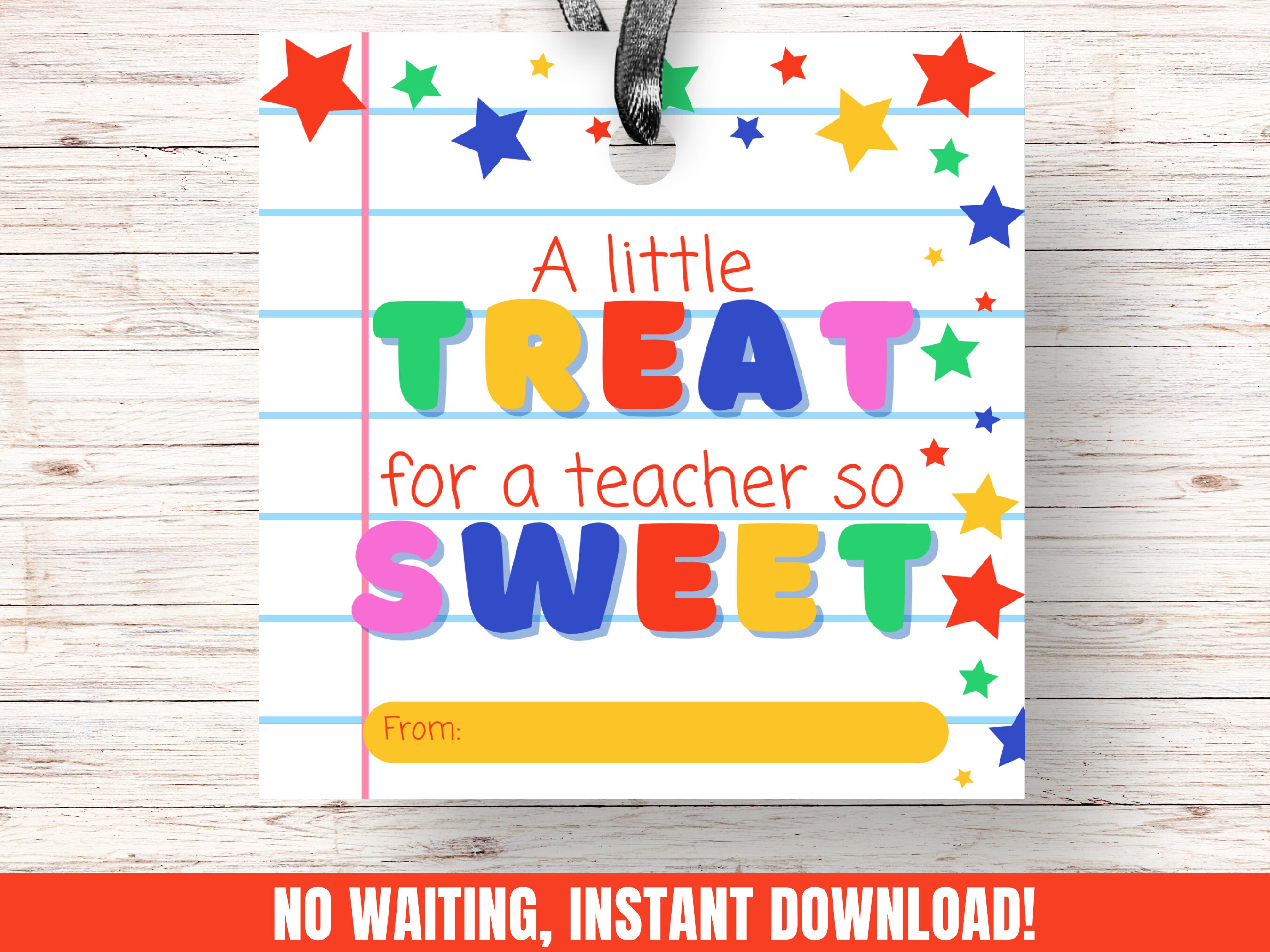 Teacher Appreciation Gift Tags Printable Teacher Thank You Cookie Tag ...