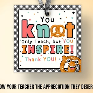 Pretzel Teacher Appreciation Printable Tag Instant Download Pretzel ...