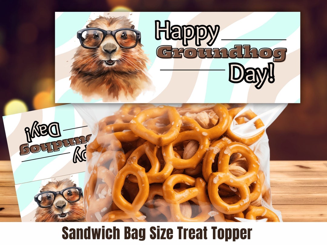 Groundhog Day Bag Toppers Printable, Treat Bag Toppers for Classroom ...