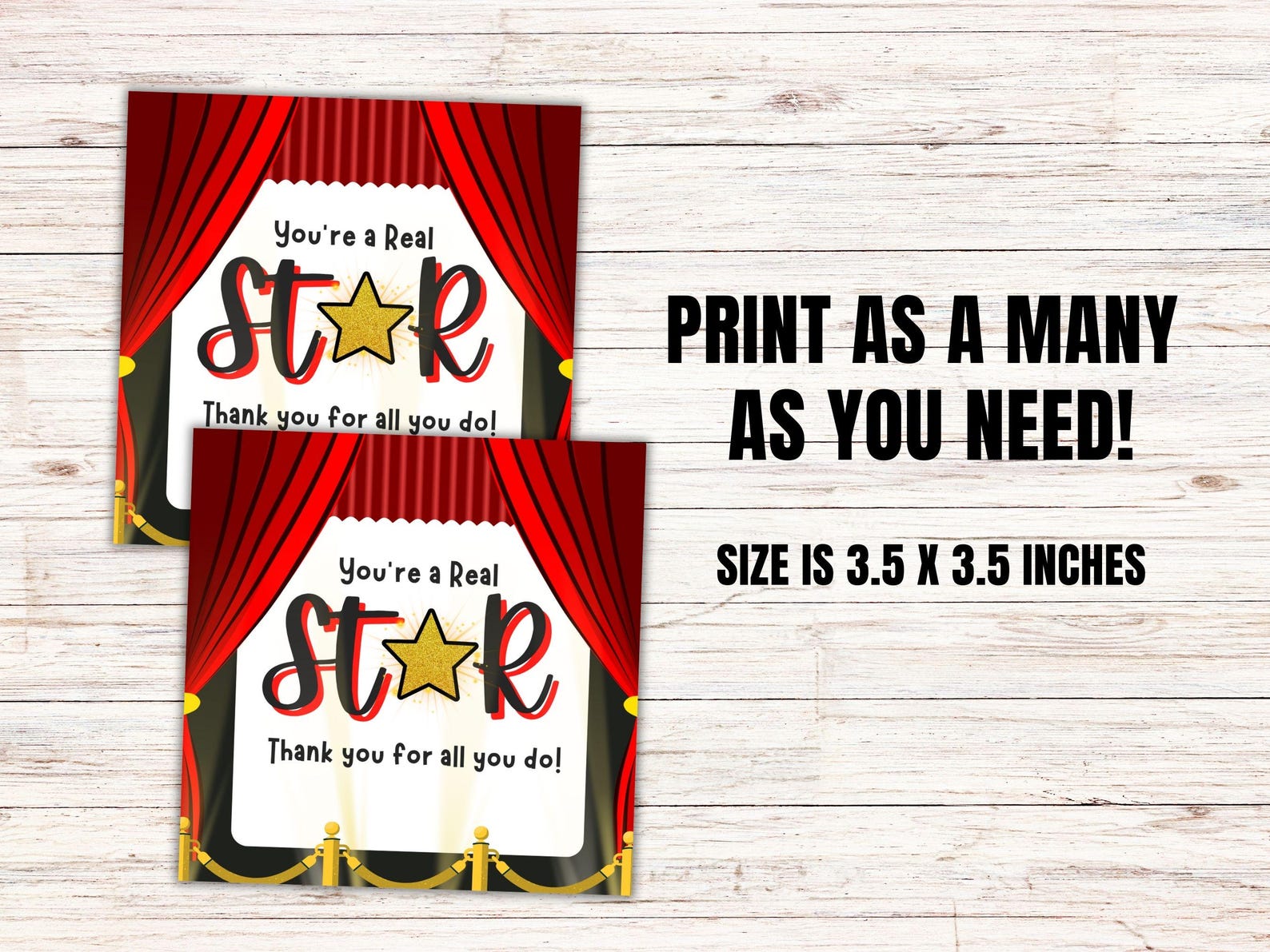 Movie Gift Tag For- Teacher Appreciation Movie Star Themed Tags ...