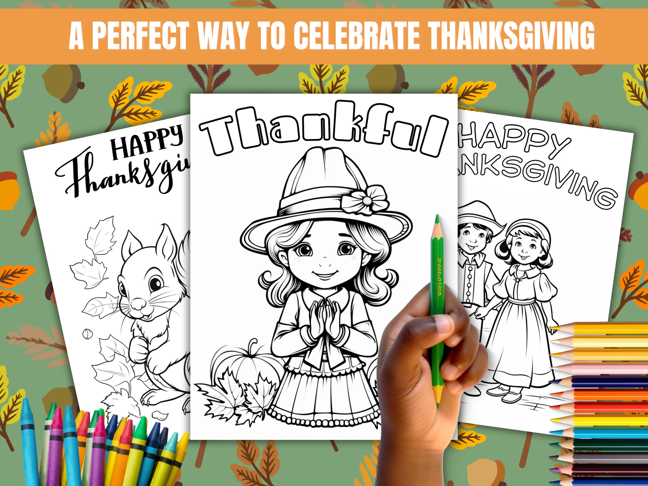 Thanksgiving Coloring Pages for Kids, Thanksgiving Activity, Fall ...