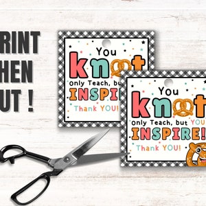 Pretzel Teacher Appreciation Printable Tag Instant Download Pretzel ...