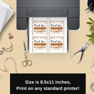 Employee Appreciation Fall Printable Thank You Tag Staff Recognition ...