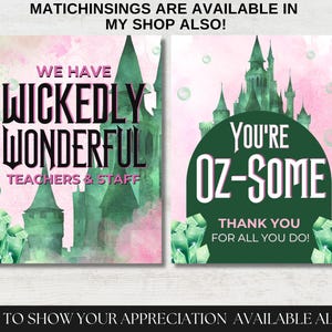 Wicked Teacher Appreciation Week Theme Ideas Editable Teacher Itinerary ...