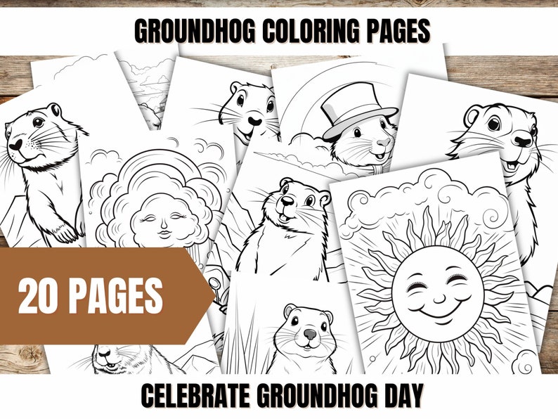 Printable Groundhog Day Coloring Pages, Kids Groundhog Coloring Sheets ...