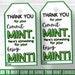 Mint Tags Staff Appreciation Teacher Appreciation Gift Tags Chewing Gum ...