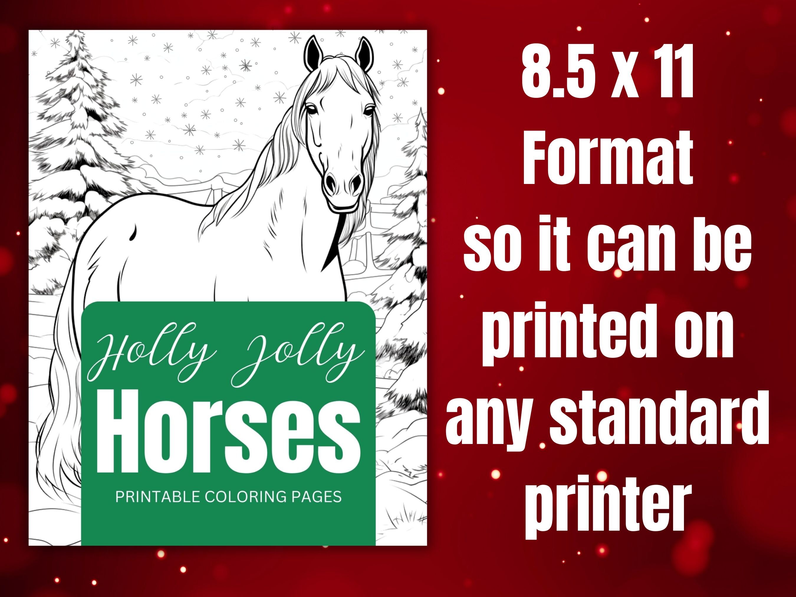 Christmas Coloring Pages, Christmas Horse Coloring Pages, Winter ...