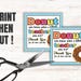Teacher Donut Appreciation Gift Tag Donut Teacher Tags Thank You ...