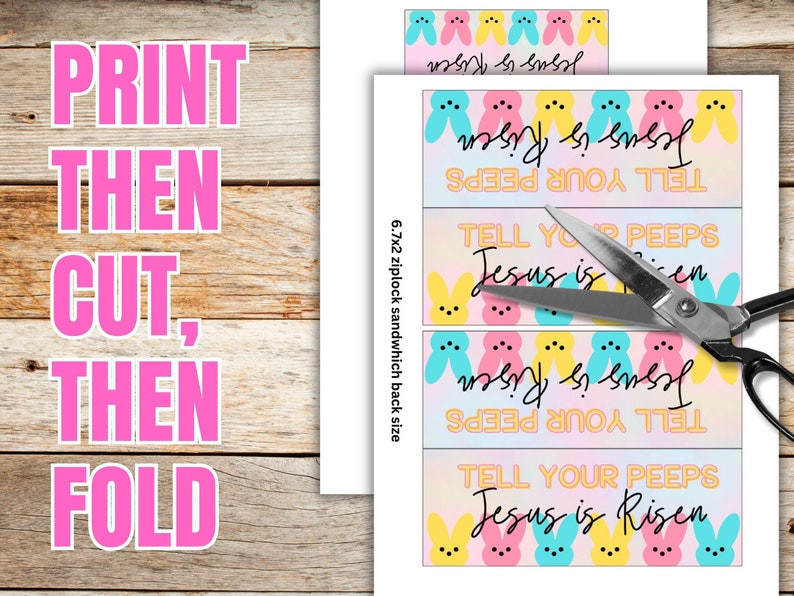 Jesus is Risen Tell Your Peeps Treat Bag Toppers, Easter Treat Bag ...