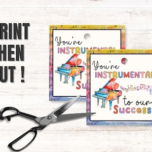 Music Teacher Appreciation Tag Piano Teacher Appreciation Tag Music ...