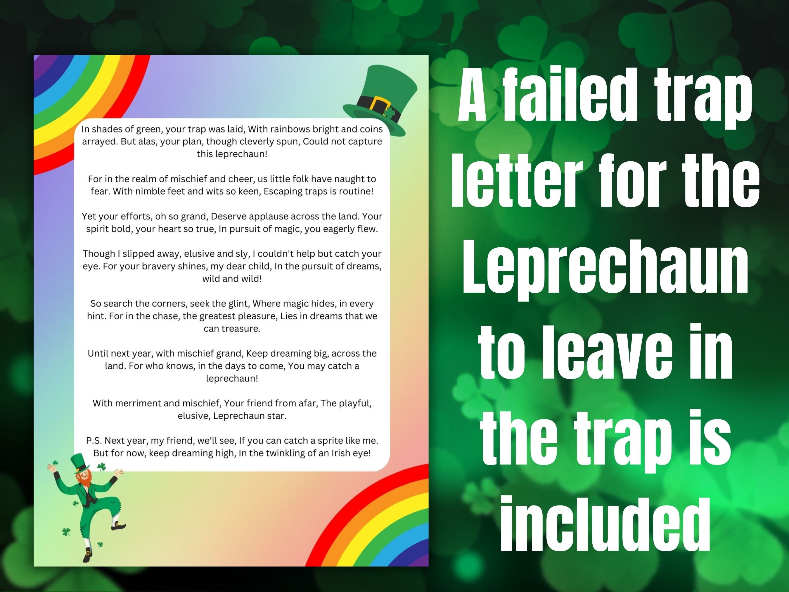 Leprechaun Trap Kit Printable, St Patrick's Day Catch a Leprechaun, DIY ...