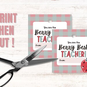 Berry Best Teacher Appreciation Gift Tag Primary Teacher Appreciation ...