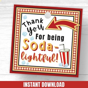 Soda Gift Tag Teacher Appreciation Tags Staff Appreciation Soda ...