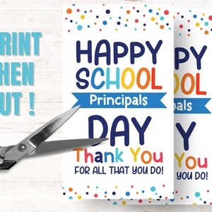 School Principals Day Gift Tag Printable Principal Thank You Tag ...