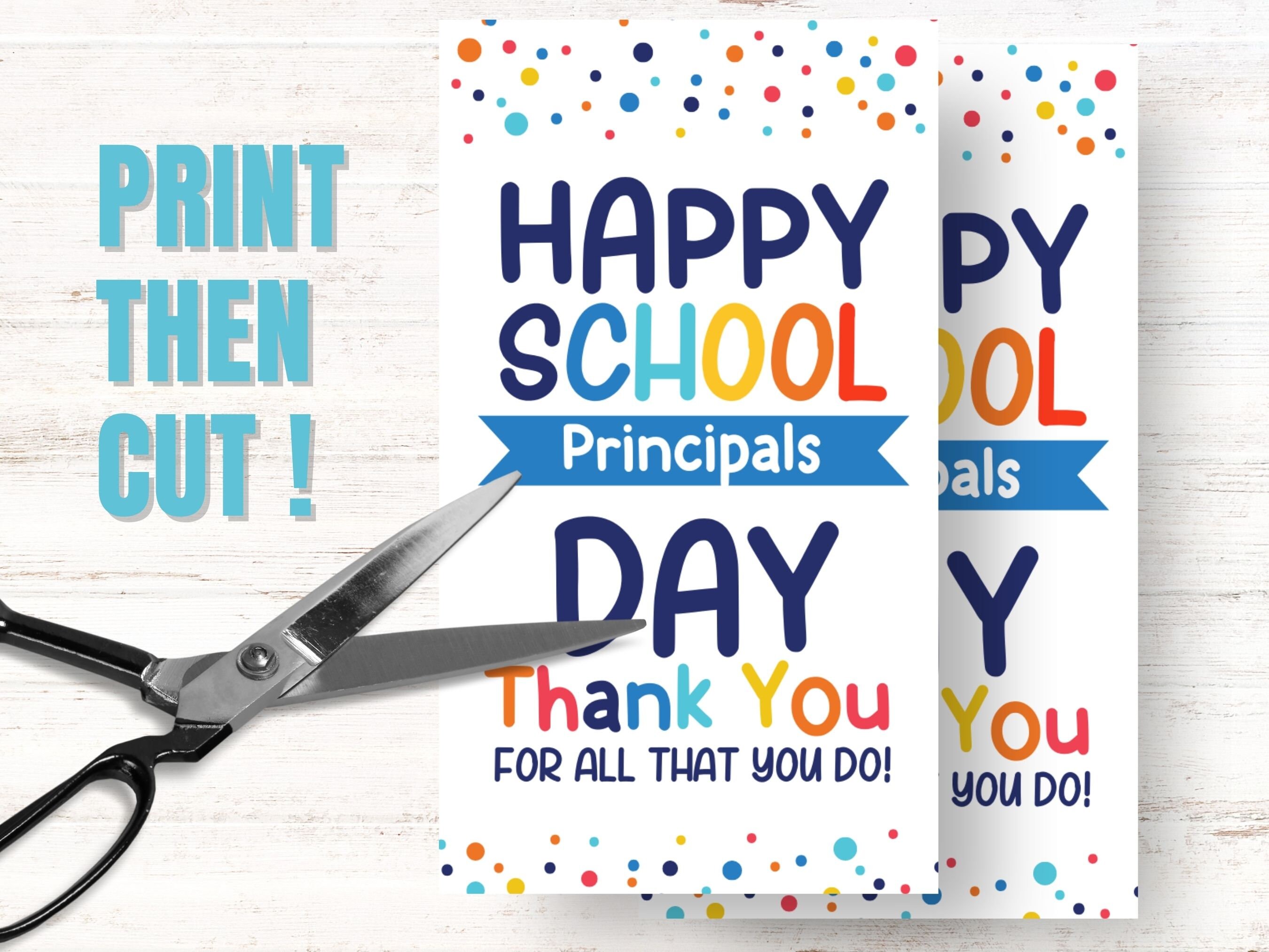 School Principals Day Gift Tag Printable Principal Thank You Tag ...