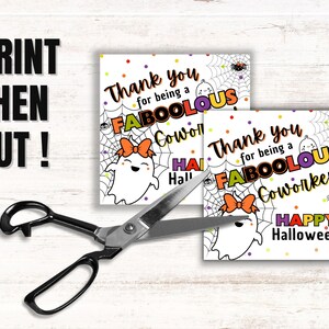 Coworker Halloween Tag Employee Appreciation Halloween Coworker Treat ...