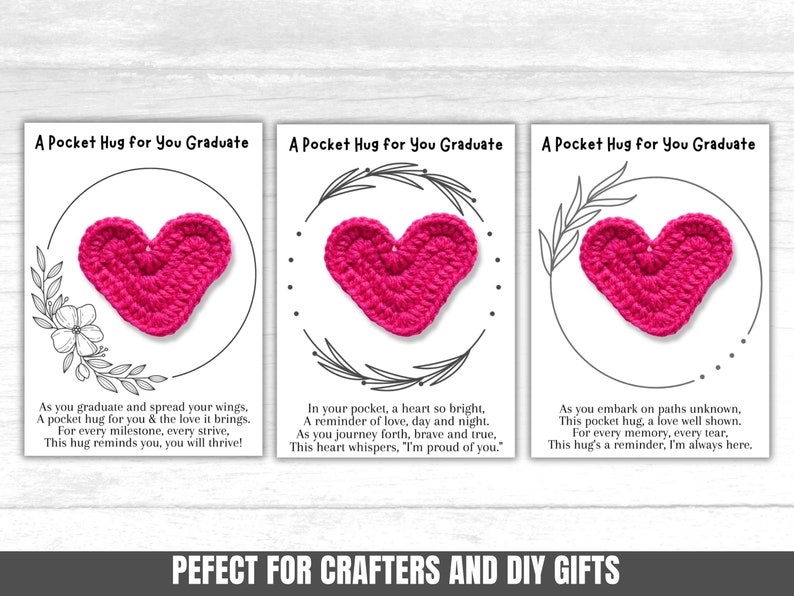 Printable Graduation Pocket Hug Card Template Pocket Hug Card Printing ...