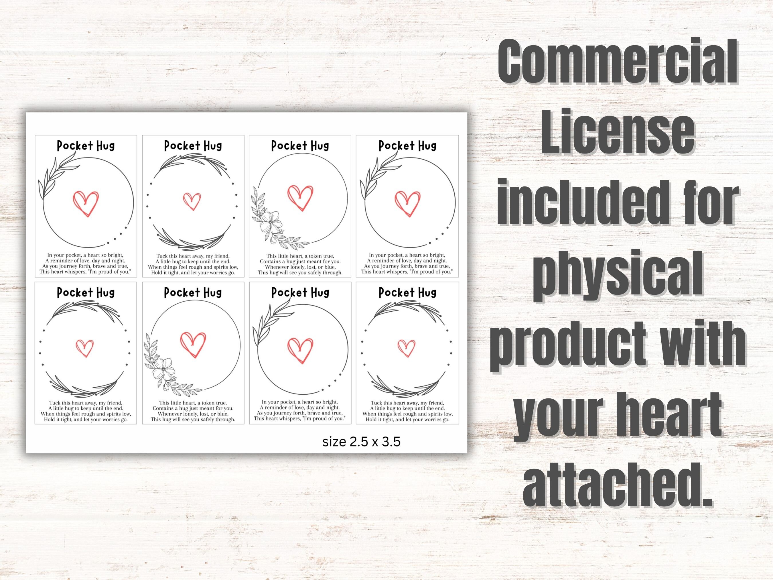 Printable Card for Pocket Hug Pocket Hug Heart Card Template Card ...