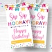 EDITABLE Sip Sip Hooray It's Summer Vacay Margarita Gift Tag ...