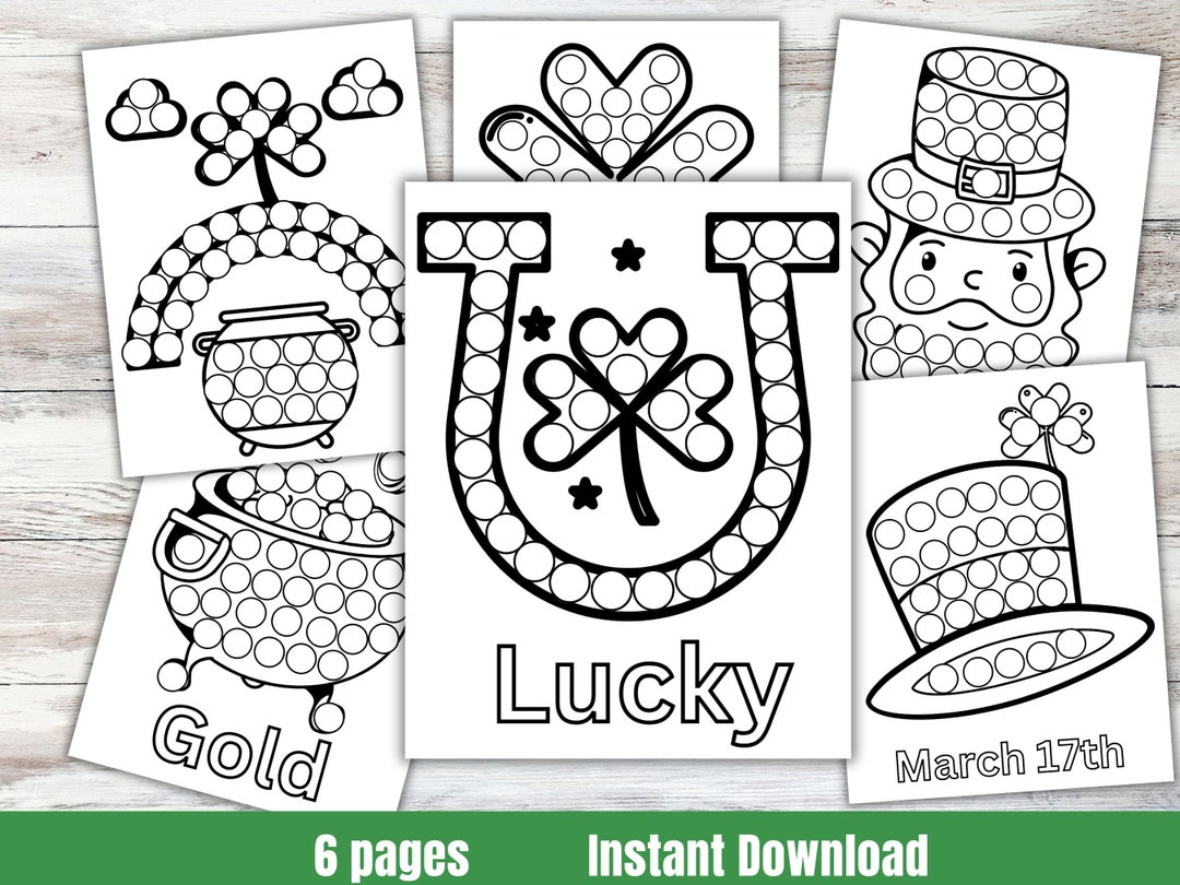 Dot-to-dot St Patrick's Day Activity Preschool Worksheets Dotmarker ...