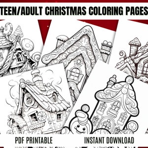Christmas Coloring Pages, Adult & Teen Christmas Coloring Pages, Winter ...