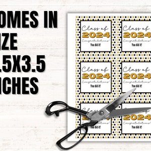 2024 Graduation Tags Printable Gift Tags Class of 2024 Tags Grad Party ...