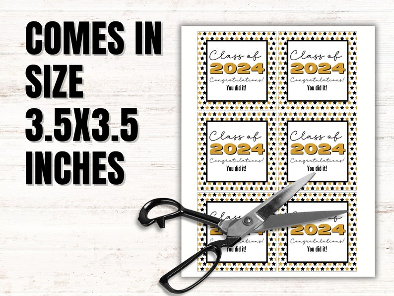 2024 Graduation Tags Printable Gift Tags Class of 2024 Tags Grad Party ...