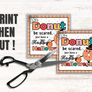 Halloween Donut Tag Halloween Appreciation Donut Tag Teacher ...