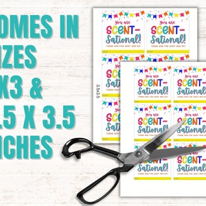 Candle Gift Tag Teacher Appreciation Scent-sational Tag Candle Gift ...