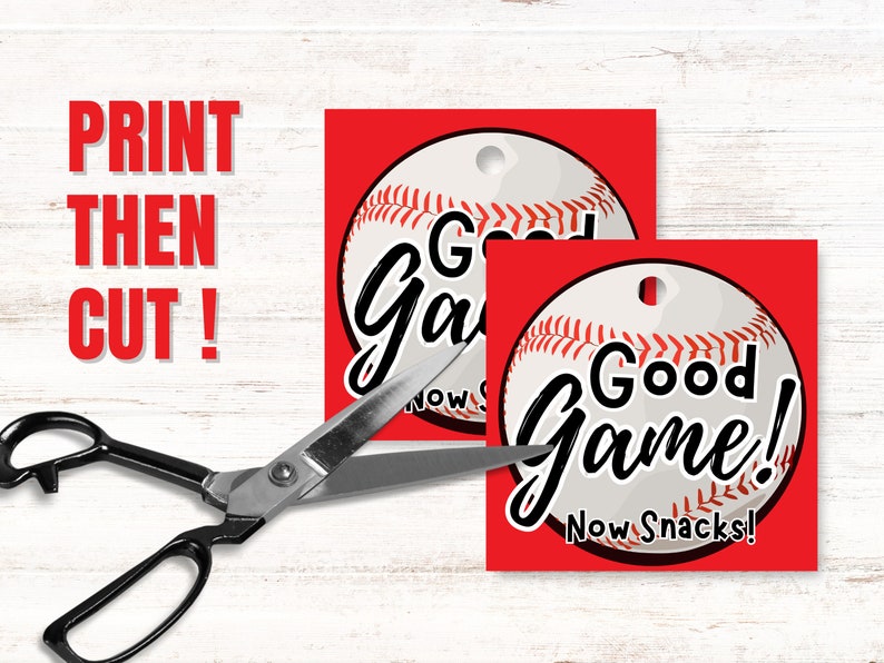 Baseball Game Day Treat Tag Baseball Kids Sports Tag Baseball Team ...