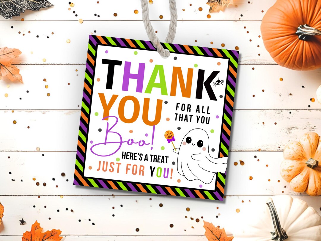 Employee Halloween Tag Teacher Appreciation Candy Tags Halloween Tags ...