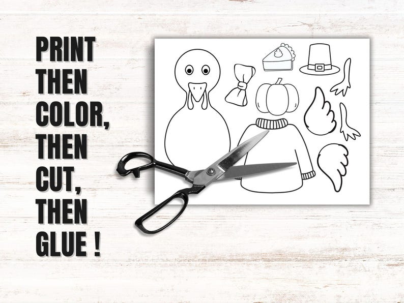 Build a Turkey Sunday School Printable Craft for Thanksgiving – Kids ...