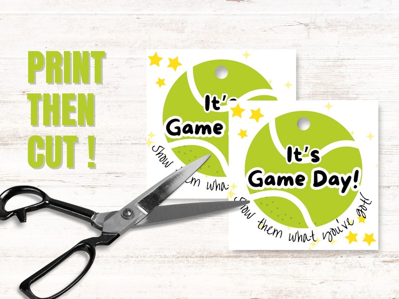 Tennis Game Day Treat Tag Tennis Kids Sports Tag Tennis Team Favors for ...
