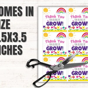 Flower Gift Tag Teacher Appreciation Thank You Tag Preschool Teacher ...