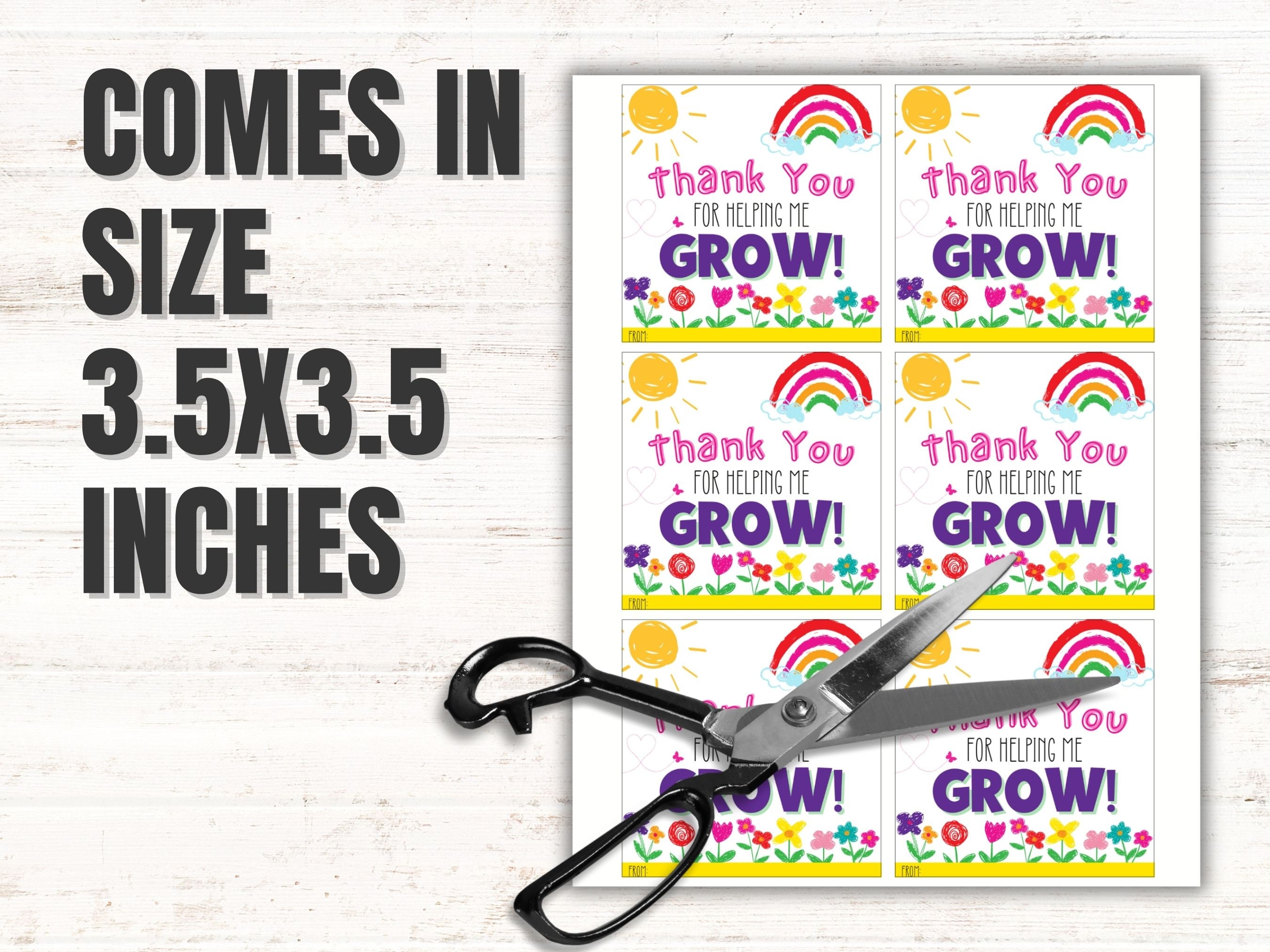 Flower Gift Tag Teacher Appreciation Thank You Tag Preschool Teacher ...