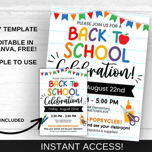 Editable Back-to-school Flyer Canva Template for Schools & Teachers ...