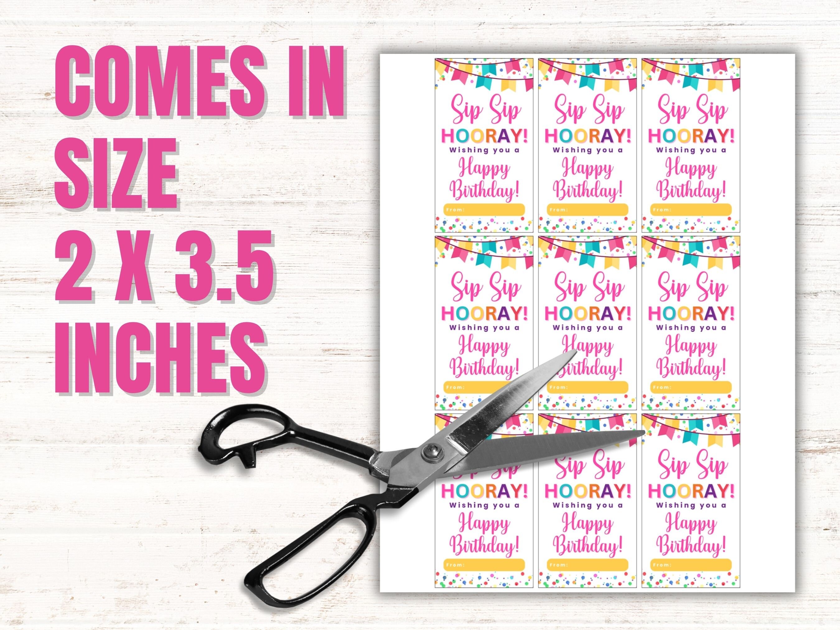 Sip Sip Hooray Birthday Gift Tag Printable Sip Sip Hooray Happy ...