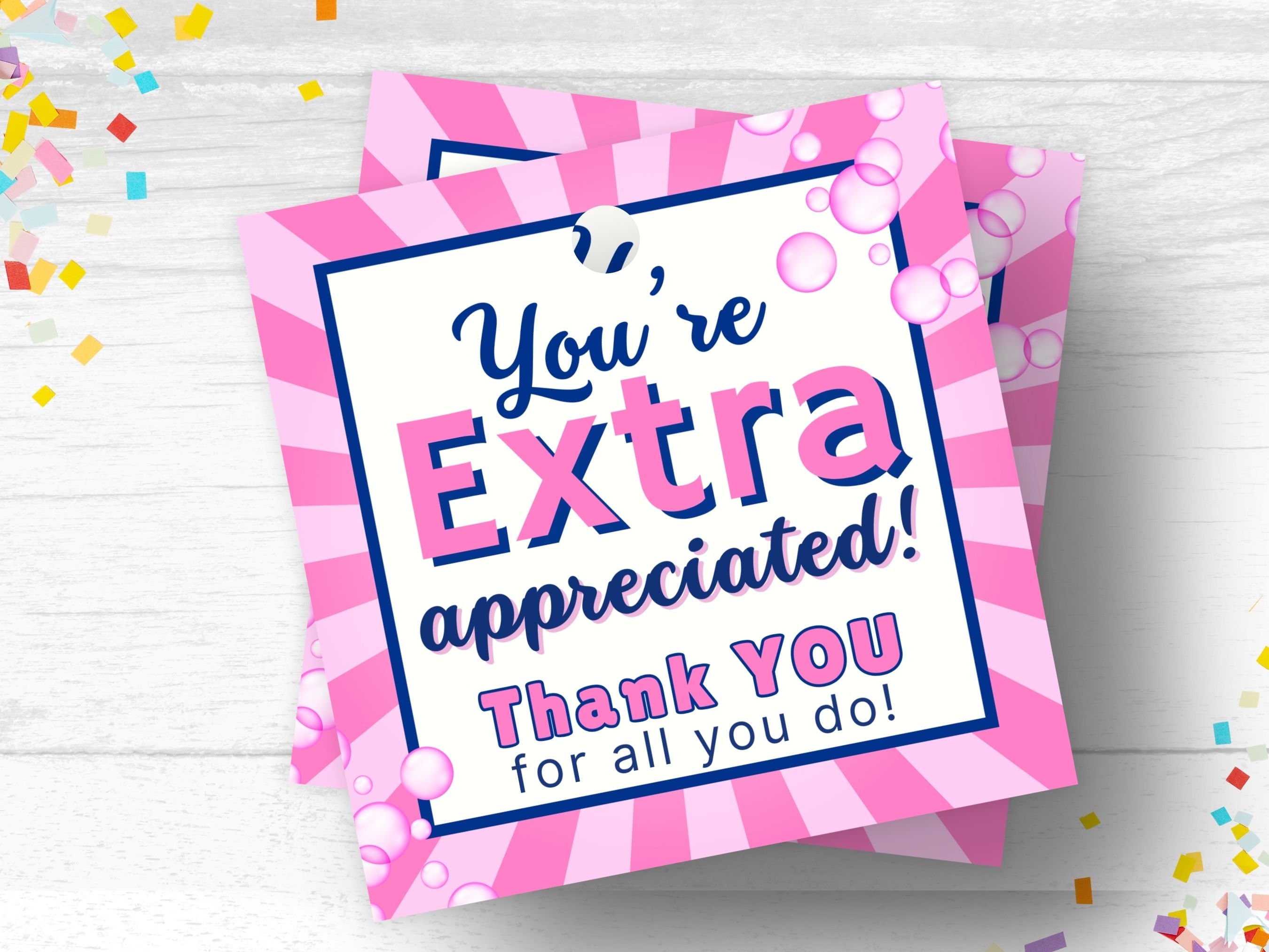 Gum Teacher Appreciation Tags Gum Employee Appreciation Tag Extra Gift ...