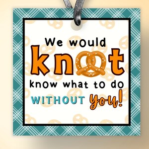 Pretzel Gift Tag Employee Appreciation Tags Teacher Pretzel ...