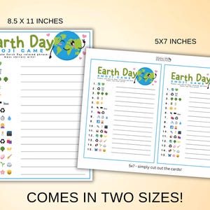 Earth Day Emoji Games Printable Fun Classroom Earth Day Activity for ...