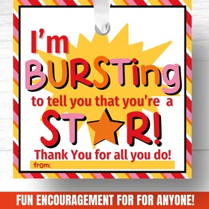 Employee Appreciation Tag, Teacher Appreciation Gift Tags, Co-worker ...