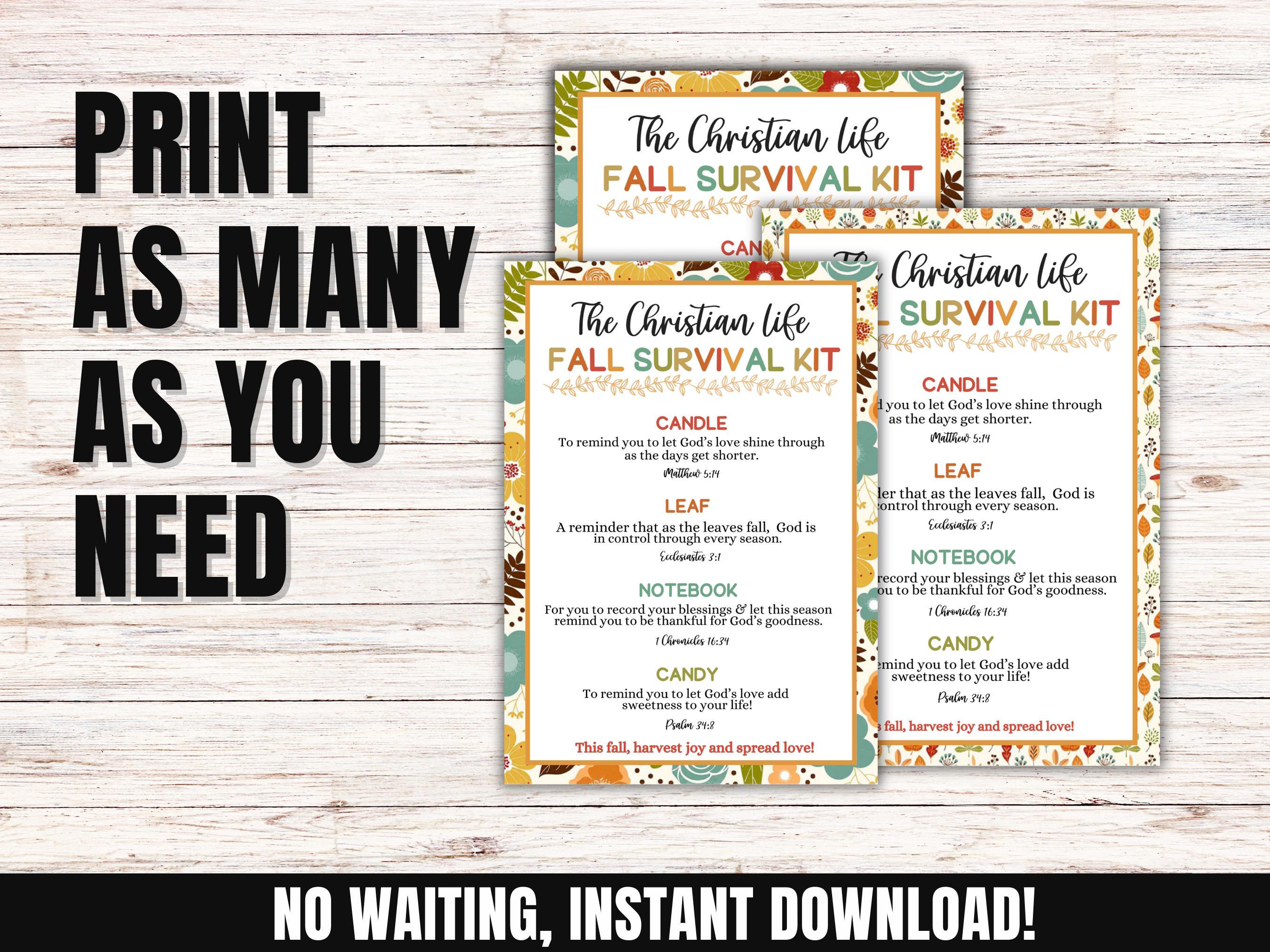 God's Survival Kit Christian Teacher Appreciation Church Volunteers ...