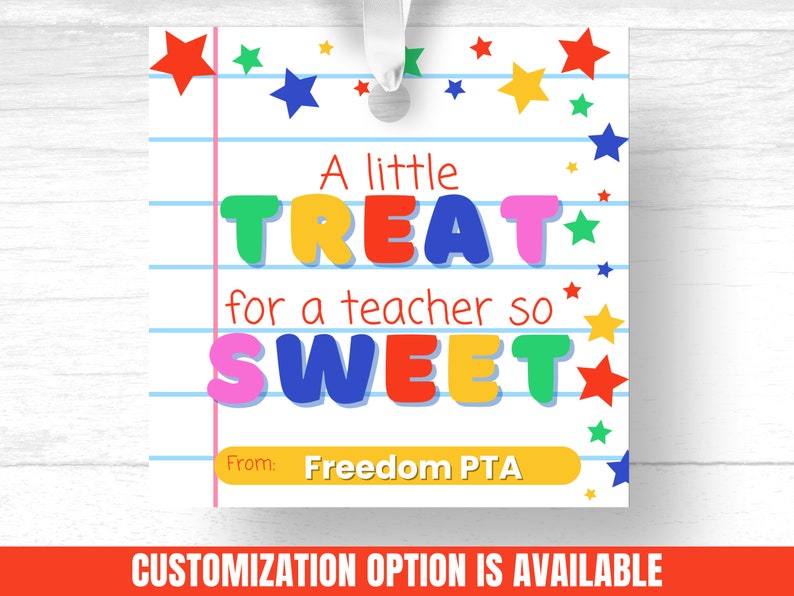 Teacher Appreciation Gift Tags Printable Teacher Thank You Cookie Tag ...