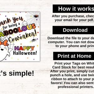 Coworker Halloween Tag Employee Appreciation Halloween Coworker Treat ...