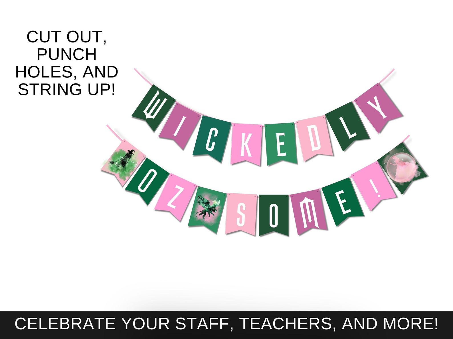 Wicked Teacher Appreciation Banner Printable Wicked Ozsome Theme Idea ...