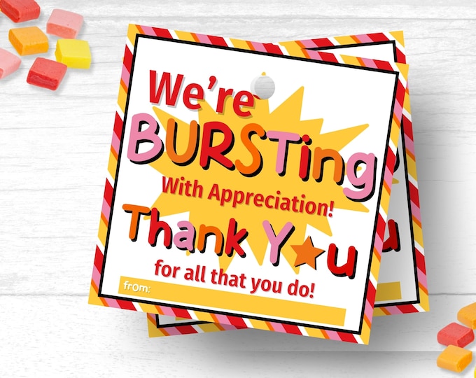 Starburst Gift Tag! Digital Download - Etsy
