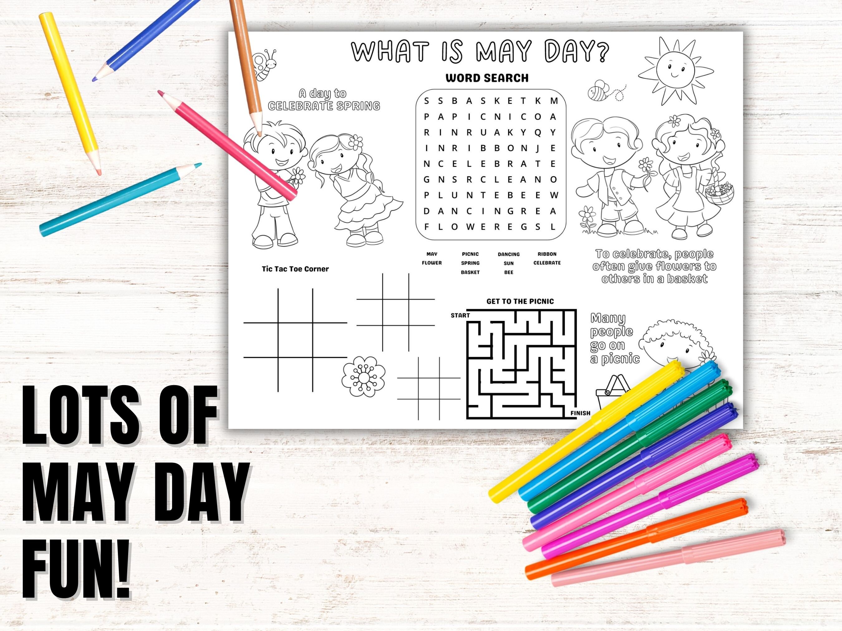May Day Activity Pages May Day Coloring Pages May Day Craft Activity ...
