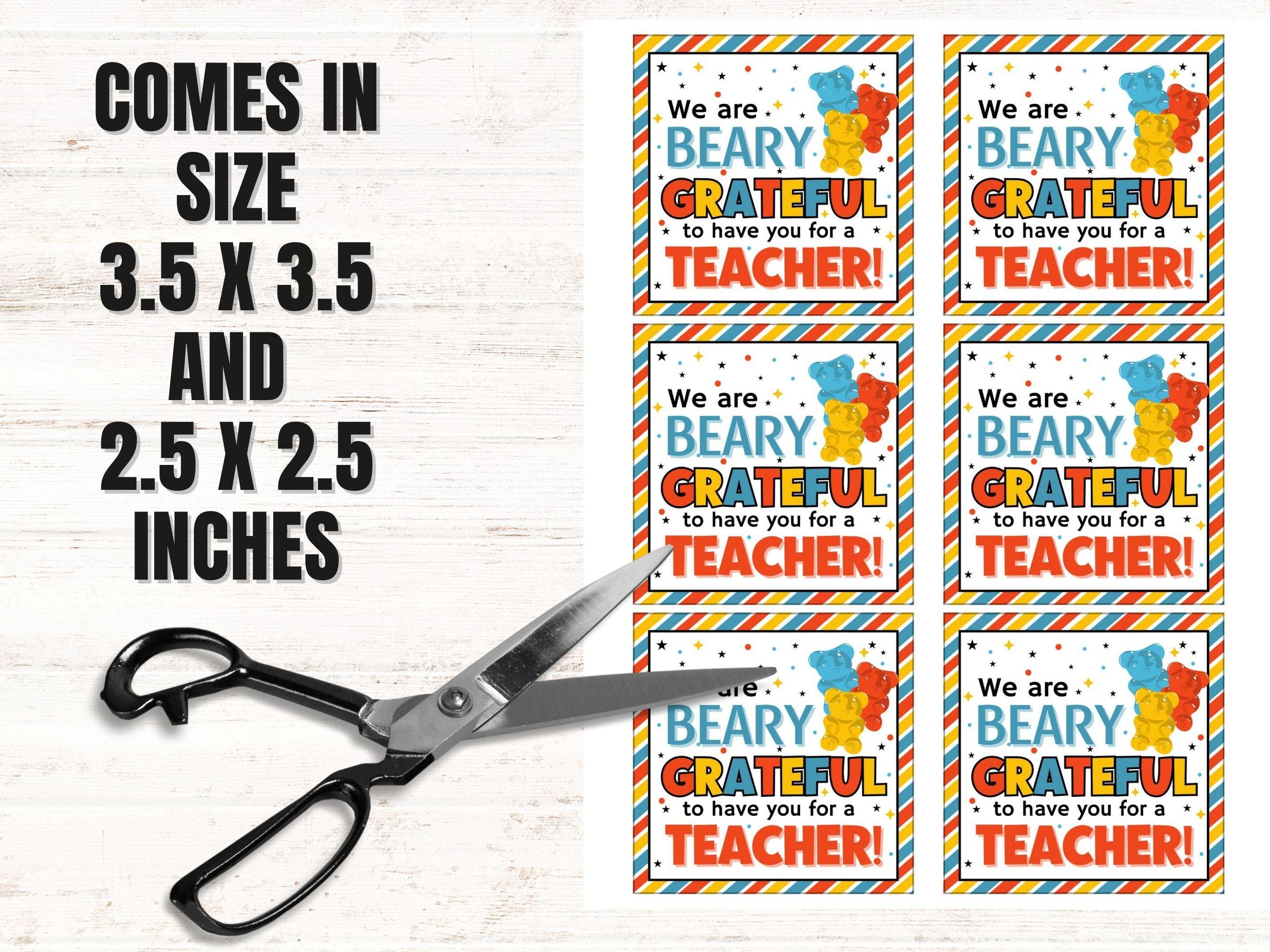 Teacher Appreciation Gummy Bear Tag Teacher Candy Gift Tags Teacher ...